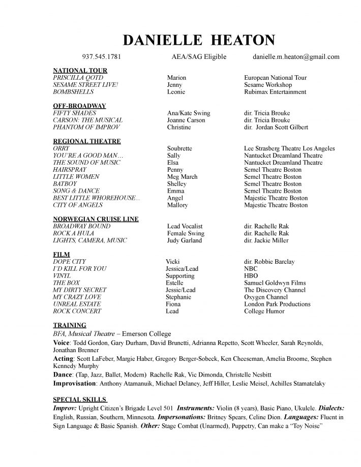 RESUME ‹ Danielle Heaton